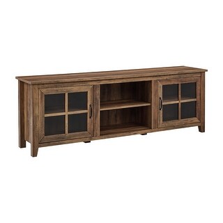 Traditional 70" Modern Farmhouse TV Stand with Adjustable Shelves and ...