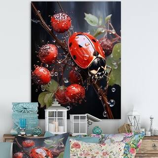 Designart "Ethereal Lady Bug Encounter " Ladybugwall Art - Bed Bath ...
