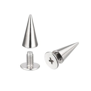 6x12mm Screw Back Rivets, Solid Leather Studs for DIY Silver Tone ...
