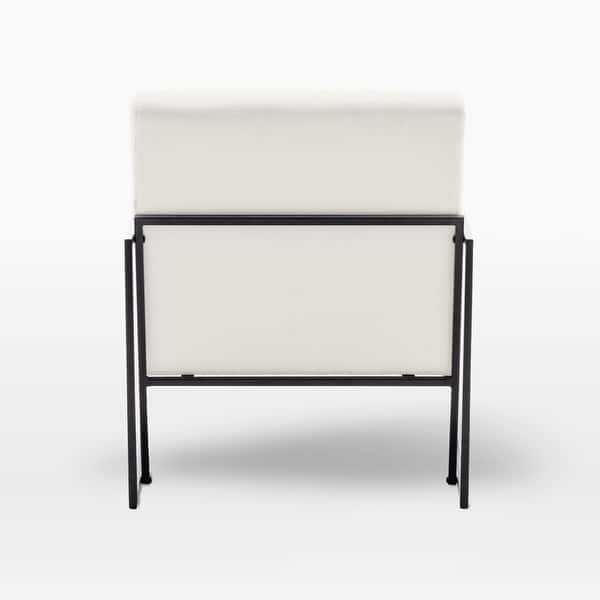 Kotter Home Modern Industrial Upholstered Accent Chair with Metal Base ...