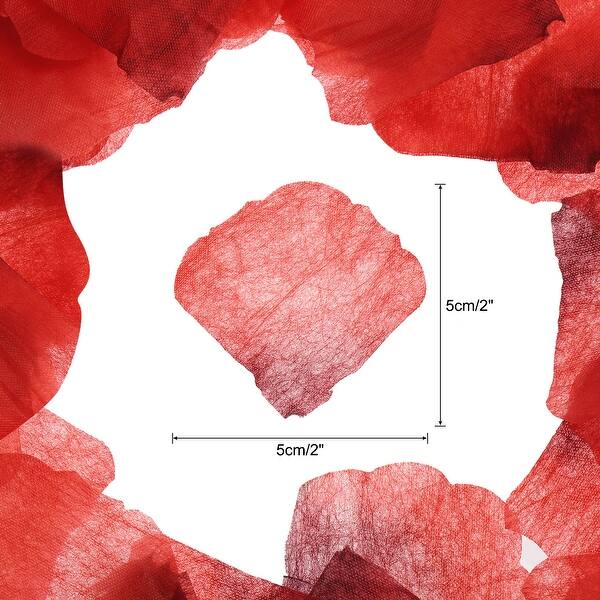 Silk Artificial Flower Rose Petals, Dark, Red Faux Flowers 2x2 Inch ...