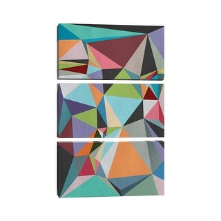 iCanvas "Interconnected Triangles XIII" by Angel Estevez 3-Piece Wall ...