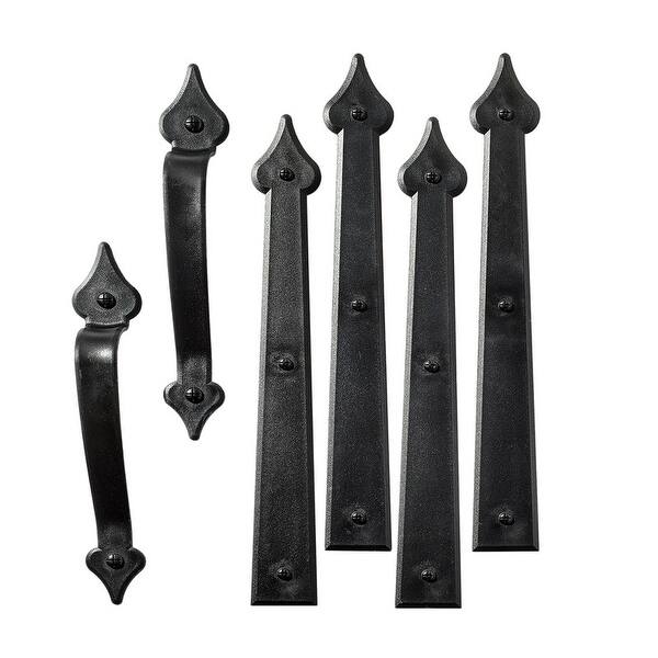 Cre8tive Hardware Classic Spade Magnetic Garage Door Hardware Set (6 ...