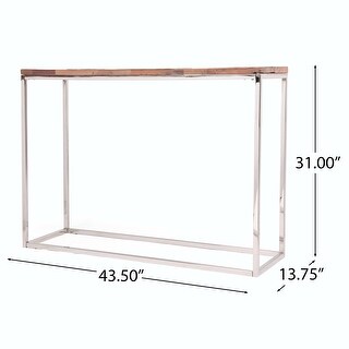 43.5-Inch Console Table, Narrow Entryway Accent Table with Metal Leg ...