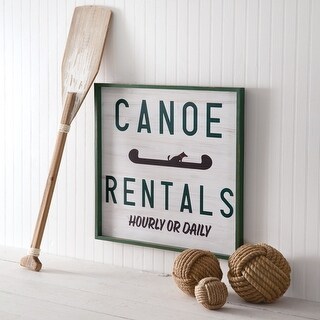 Canoe Rentals Wall Sign - 20''W x 1''D x 20''H - Bed Bath & Beyond ...