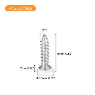 White Self Tapping Screws, 50pcs Flat Head Phillips Wood Screws - White ...
