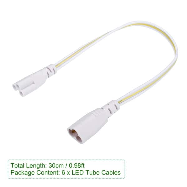 T5 T8 LED Tube Connector Cable 30CM Male to Female Double End - Bed Bath & Beyond - 36725164