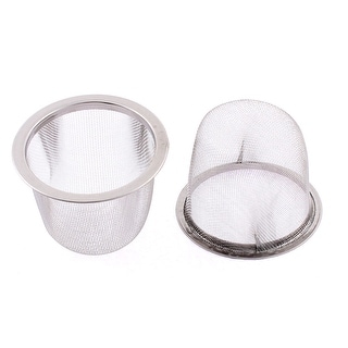 Stainless Steel Wire Mesh Tea Infuser Strainer Basket 63mm Dia 2 Pcs ...