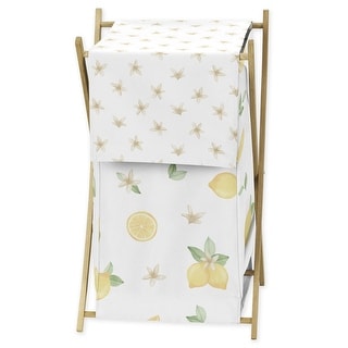 Lemon Floral Laundry Hamper - Yellow Green White Watercolor Boho ...