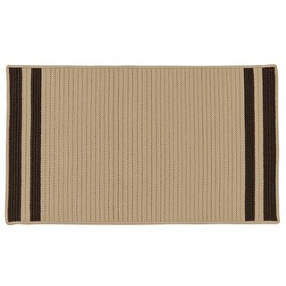 Beige Brown Bordered Hcrafted Reversible Rectangular Door Mat 35"x54 ...