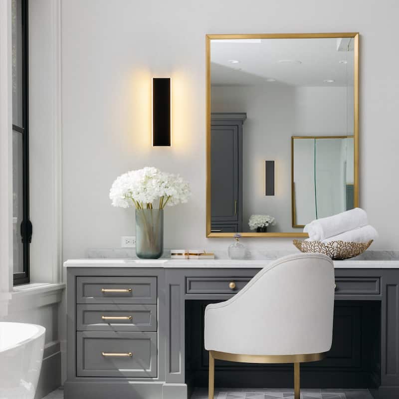 Lisam Matte Black Modern Indoor LED Wall Sconce Dimmable Acrylic Wall ...