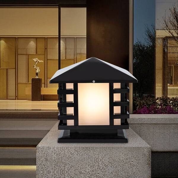 Modern Column Pillar Lamp Outdoor Post Light - On Sale - Bed Bath ...