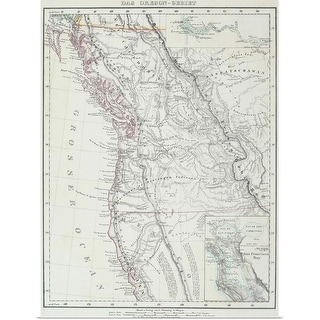 "Map of Pacific Northwest, United States" Poster Print - Multi - Bed ...