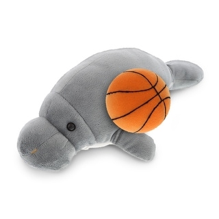 DolliBu Huggable Grey Manatee Stuffed Animal with Basketball Plush - 9 ...