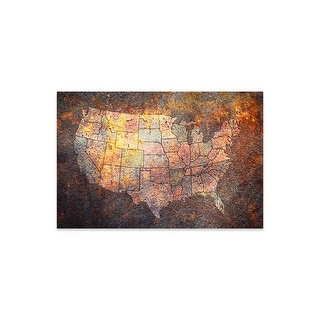 USA Map Print On Acrylic Glass by Michael Tompsett - Bed Bath & Beyond ...