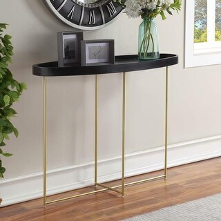 Convenience Concepts Console Table in Black Wood Finish X Legs - 54 x ...