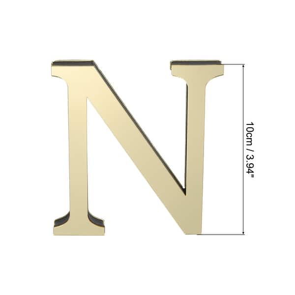 3D Acrylic Alphabet Mirror Wall Stickers Letter A-Z Self-Adhesive ...