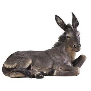 39" Joseph's Studio Seated Donkey Indoor And Outdoor Christmas Nativity ...