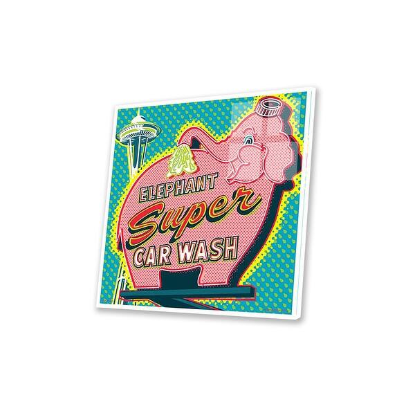 Elephant Car Wash Seattle Print On Acrylic Glass by Jim Zahniser - Bed ...