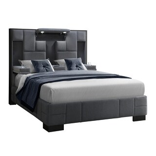 Oscar Dark Grey King Bed - Bed Bath & Beyond - 40543345