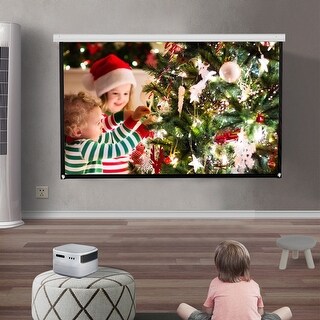Projector Screen 72 inch, Projection Movies Screen 16:9 HD Foldable ...