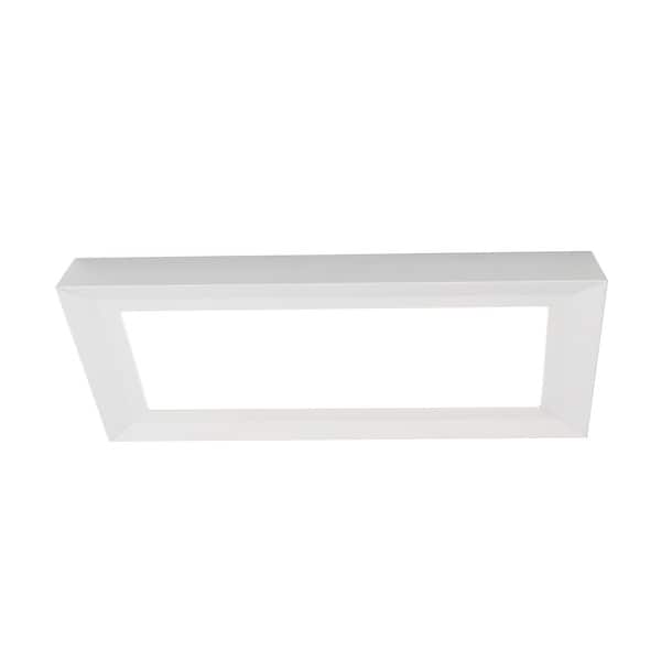 Zurich 27-inch White LED Rectangular Flush Mount, White Acrylic Shade ...