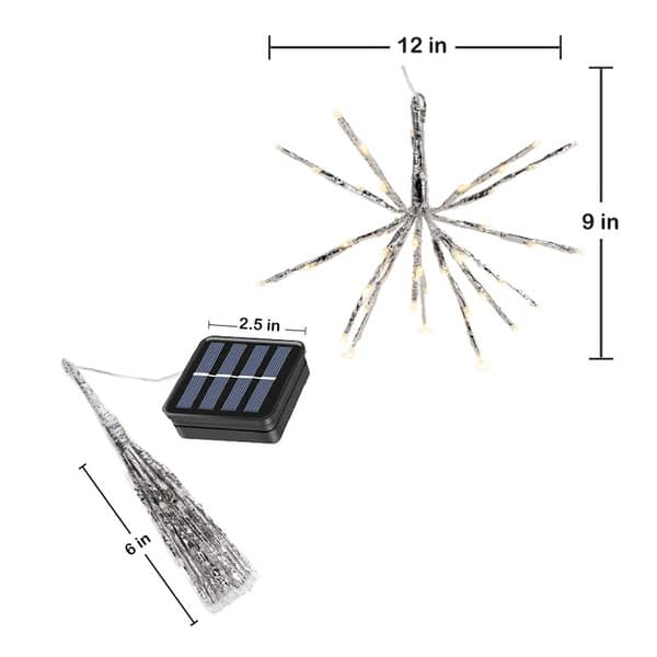 Solar LED Hanging Starburst Light - Outdoor Decorative Holiday Accent ...