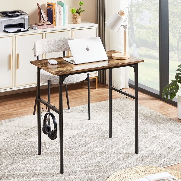 31/42 Inch Computer Desk with Headphone Hooks Home Office Desk for ...