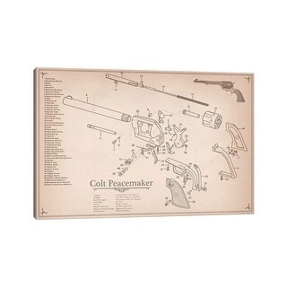 iCanvas "Colt Peacemaker Diagram No. 2" by Unknown Artist Canvas Print ...