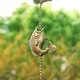 Glitzhome 8.5ft Faux Copper Patina Finish Fish Shaped Rain Chain with ...