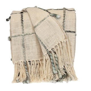 Olive and Beige Textured Woven Handloom Throw - Bed Bath & Beyond ...