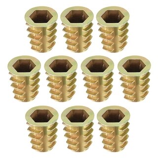 Threaded Insert Nuts Zinc Alloy Hex Socket M10 Internal Thread 20mm ...