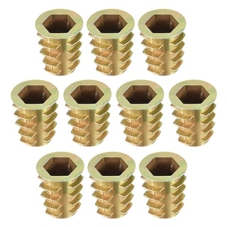 Threaded Insert Nuts Zinc Alloy Hex Socket M10 Internal Thread 20mm ...