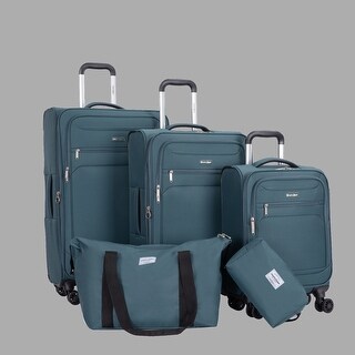 Softshell Luggage Set - 5 Pieces Including 18", 23", 27" Suitcases ...