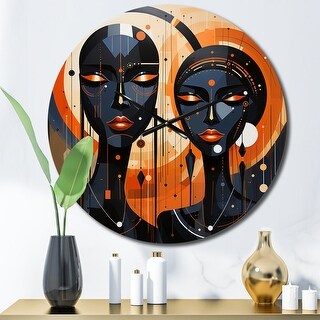 Designart "African Soulful I" African American Oversized Wall Clock ...