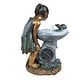 LED Lighted Girl with Turtle Rock Waterfall Fountain - 26.6" - Bed Bath ...