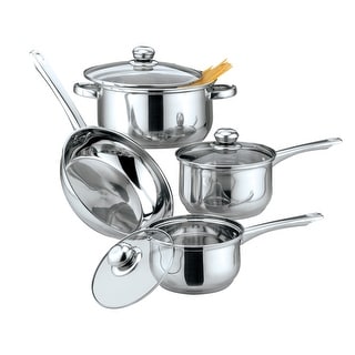 Culinary Edge Classic 7 Piece Cookware Set, Stainless Steel - Bed Bath ...