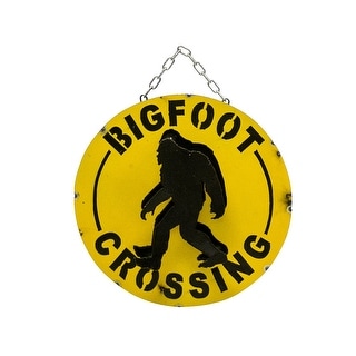 Rustic Arrow Round Bigfoot Crossing Wall Sign - 12L x 1.5W x 14H - Bed ...