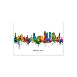 Birmingham Alabama Skyline City Name Print On Acrylic Glass by Michael ...