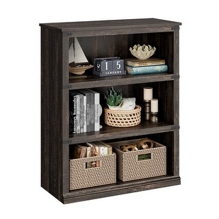 3-Tier Bookcase and Bookshelf Wooden Open Shelf Bookcase - On Sale ...