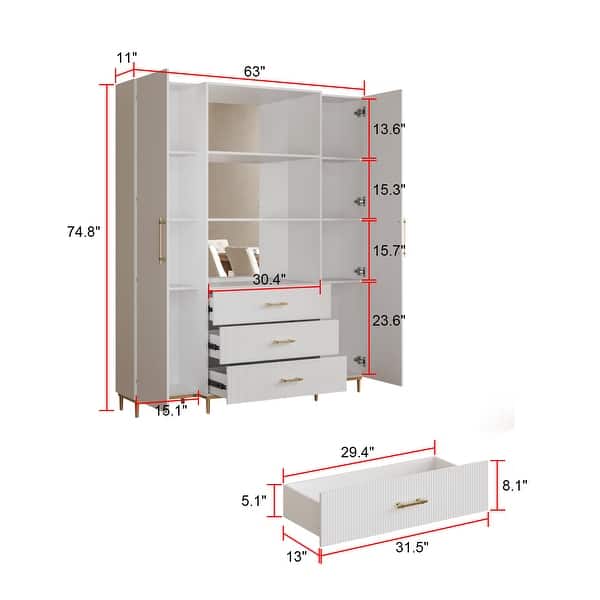Elegant Wave-Patterned Bookcase with Ample Storage Space Large Pantry ...