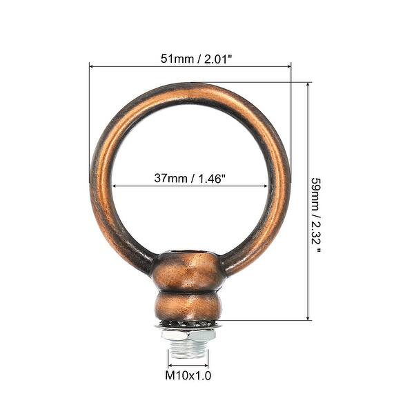 15kg M10 Thread Lifting Eye Nut, 1 Set Female Loop Holder Hook Ring ...