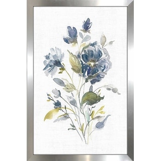 "Linen Botanical Navy I" Print on Acrylic. - Bed Bath & Beyond - 36545837