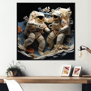 Designart "Space Shuttle Spacewalk Adventure II" Transportation Framed ...