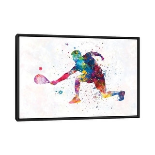 Large Wall Art, Framed Art, Watercolor Paddle Player-B, by Paul Rommer ...