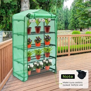 39 in. W x 19 in. D x 65 in. H Small Portable Plant Gardening Walk-In ...