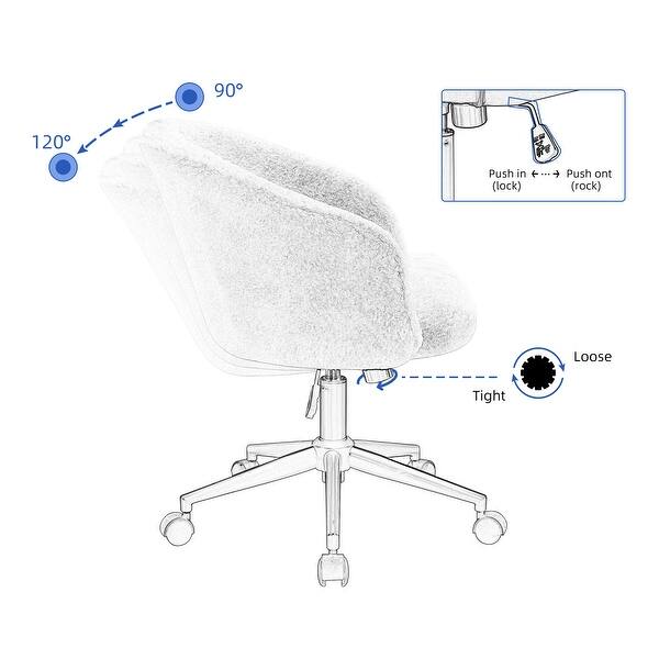 Task Chair Desk Chair with Armrests Back Chair and Swivel Wheels - Bed ...