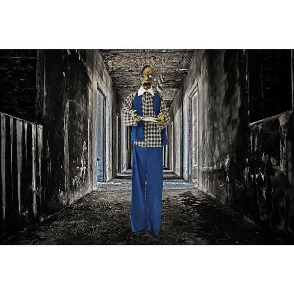 Haunted Hill Farm 6.25-ft. Zombie Waiter, Indoor/Covered Outdoor ...