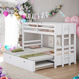 Modern Twin over Twin Pull-out Bunk Bed with Twin Trundle,Multiple Bed ...