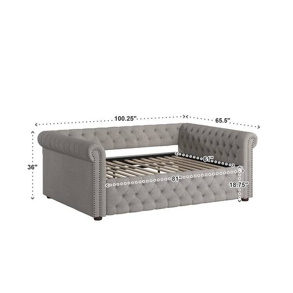 Knightsbridge Queen Tufted Chesterfield Daybed By Inspire Q Artisan